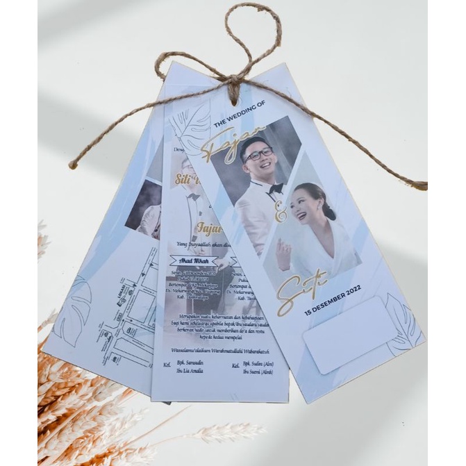 Jual Undangan Pernikahan Hang tag Glossy Murah Unik Simple Aesthetic ...
