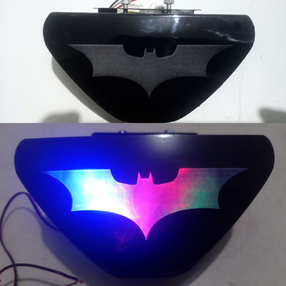 Jual LAMPU REM LED F1 PELANGI COVER AKRILIK GRAFIR LAMBANG BATMAN ...