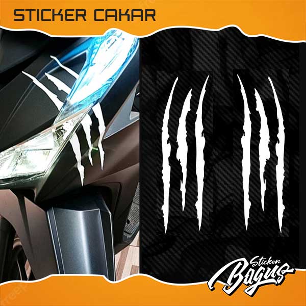 Jual Stiker Cakaran / Sticker Cakar Lampu Motor Mobil / Stiker SCRATH ...