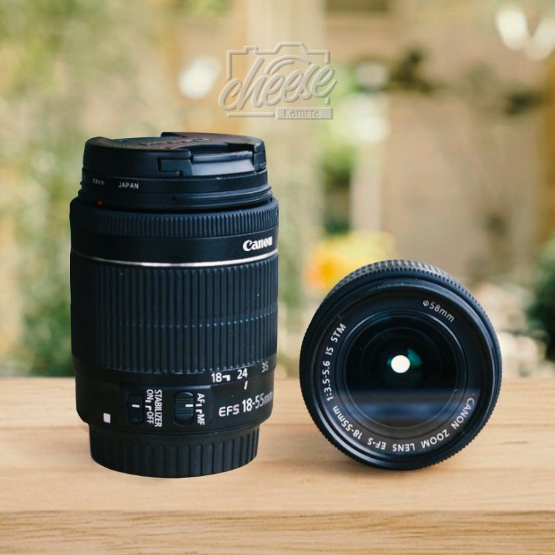 Jual LENSA KIT STM CANON 18-55MM MULUS AUTOFOKUS TIDAK BERISIK | Shopee ...