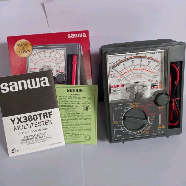 Jual Pengukur Arus Listrik / Analog Multimeter Sanwa YX360TRF Original ...