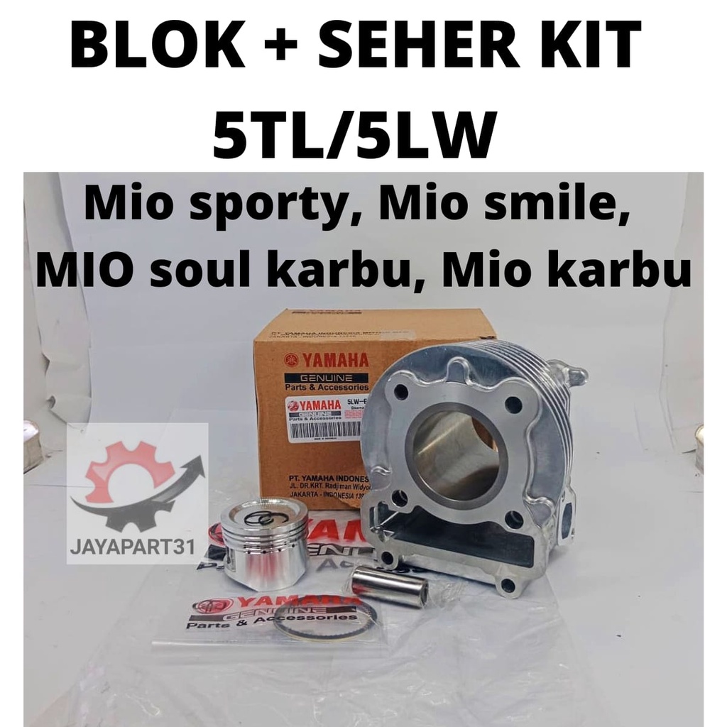 Jual BLOK SEHER KIT FULL SET YAMAHA 5TL ORIGINAL MIO SPORTY,MIO SMILE, MIO SOUL KARBU | Shopee ...
