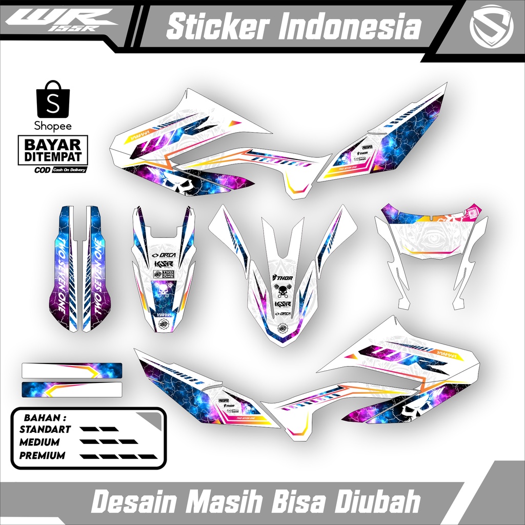 Jual STICKER DECAL Trail WR STRIPING full body design simpel elegan ...