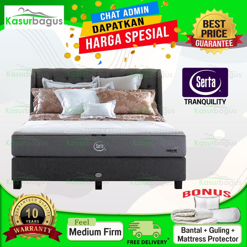Jual Serta Kasur Full Latex New Tranquility - Full Set 160x200 | Shopee Indonesia