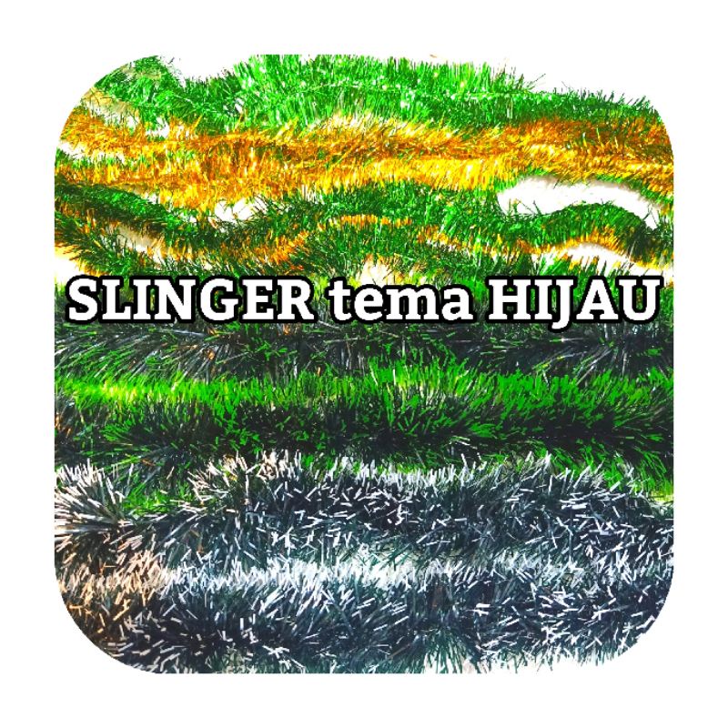 Jual Rumbai Slinger ± 2 meter tema hijau green edisi Lebaran Idul Fitri ...