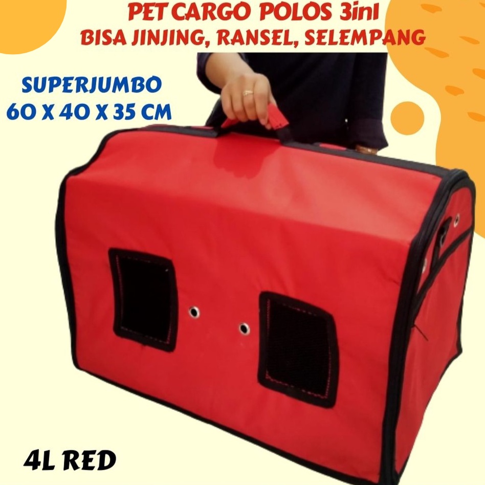 Jual Tas Kucing Anjing 3 in 1 Super Jumbo Pet Cargo Jumbo Pet Carrier ...