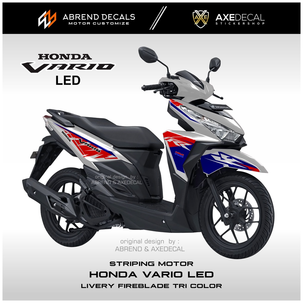 Jual STRIPING VARIO LED FIREBLADE RACING / STIKER MOTOR HONDA VARIO 150 ...