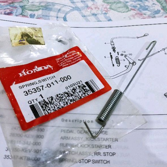 Jual SPRING SWITCH PIR REM BELAKANG MOTOR HONDA ASTREA GRAND PRIMA STAR ...