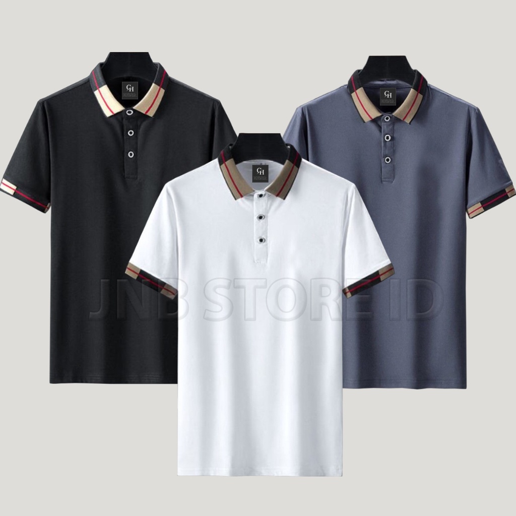 Jual Kaos Lengan Pendek Polo Pria ALTRON Kaos Kerah Kancing Polos ...