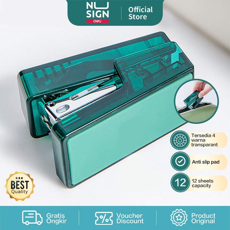Jual Nusign Stapler / Stapler Transparan Mini Kapasitas 12 lembar 4 ...