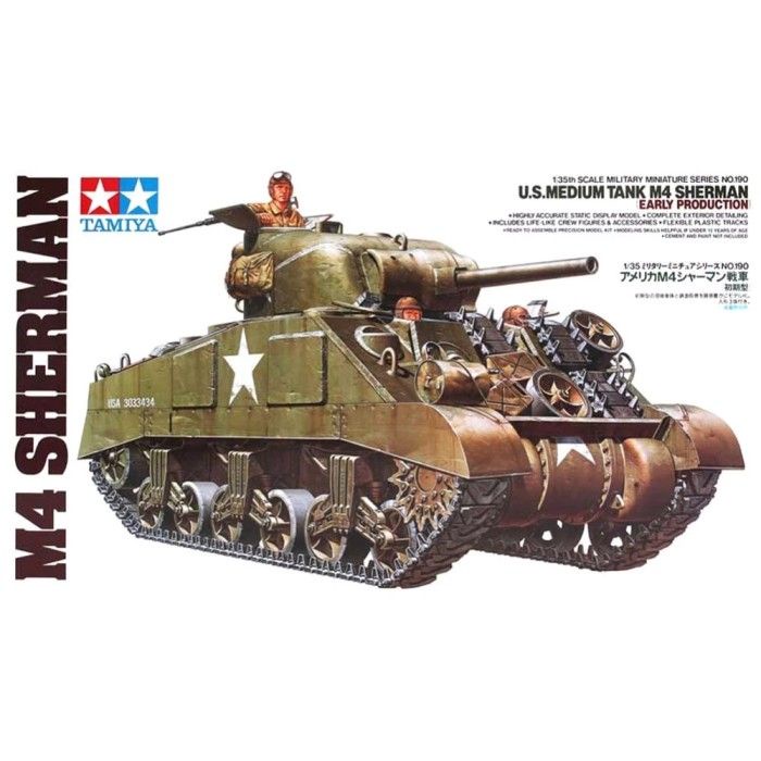 Jual Tamiya 35190 1/35 M4 Sherman Tank | Shopee Indonesia