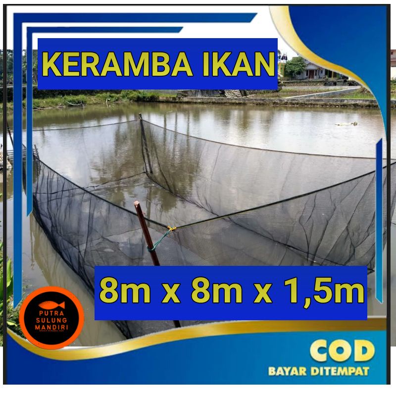 Jual K8815 Jaring keramba ikan ukuran 8x8x1,5 siap pakai | Shopee Indonesia