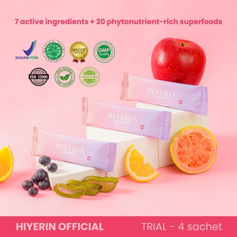 Jual TRIAL HIYERIN COLLA 4 sachet | Premium Collagen & SOP (Salmon ...