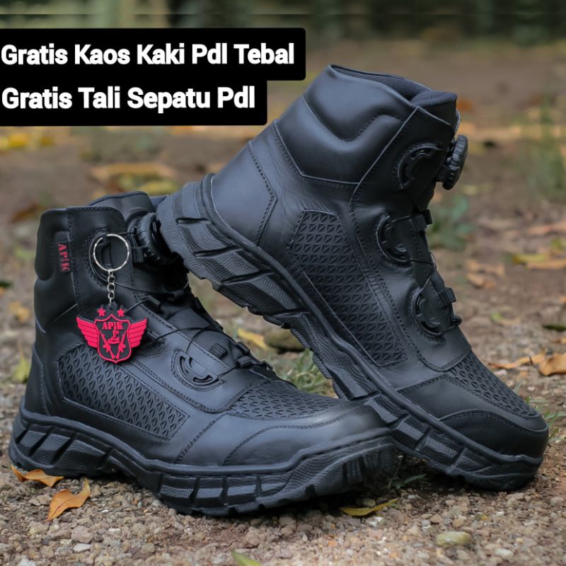 Jual SEPATU PDL TALI PUTAR SARANG TAWON PENDEK BAHAN KULIT SAPI ASLI ...