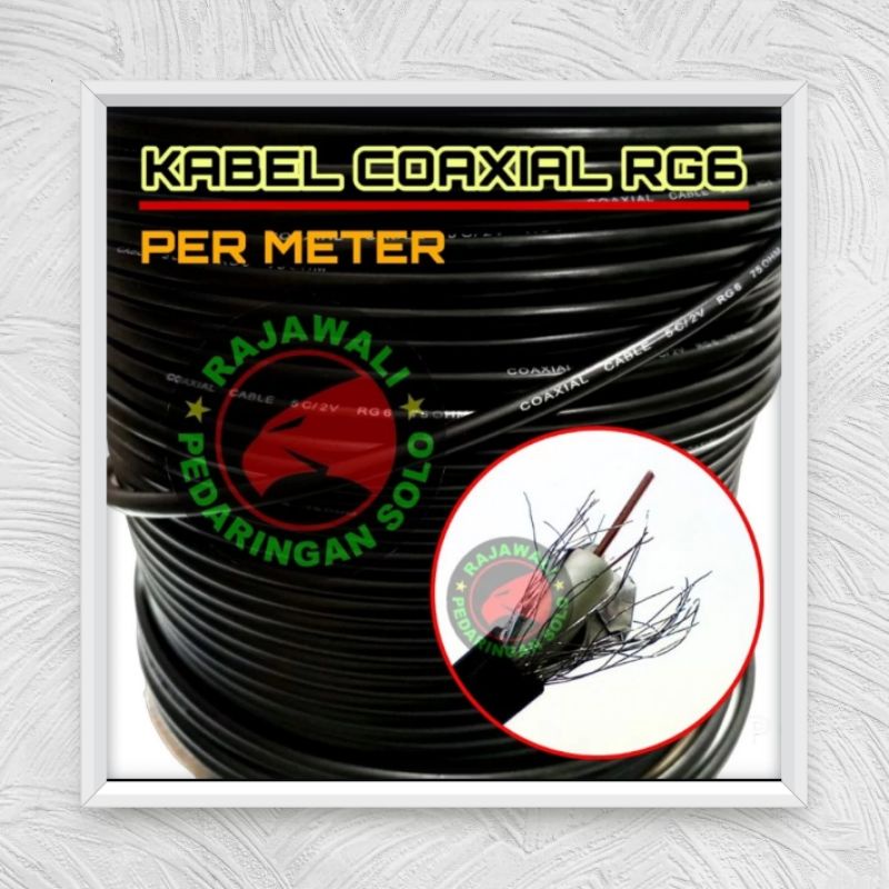 Jual KABEL ANTENA TV METERAN KABEL COAXIAL RG6 ECER PER METER | Shopee Indonesia
