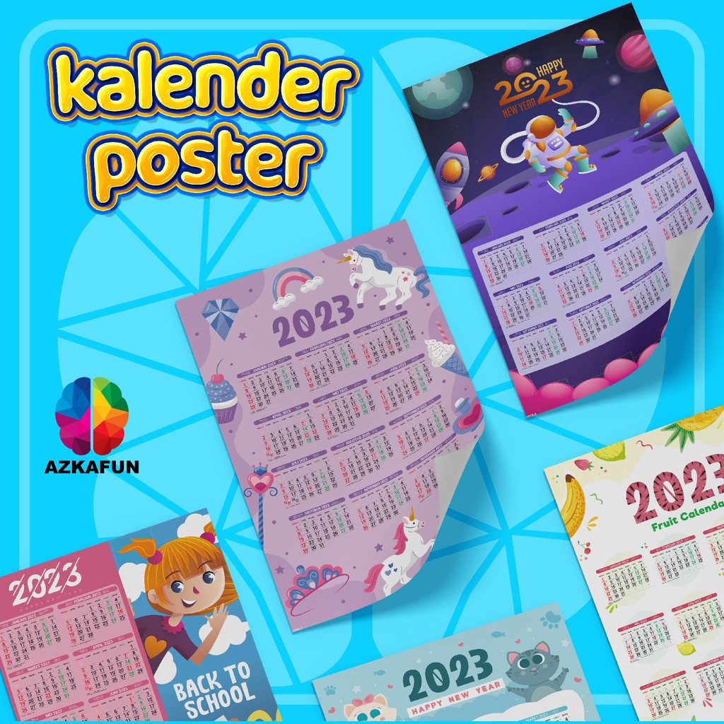 Jual Kalender poster tema anak - Kalender dinding 2023 wall calendar ...