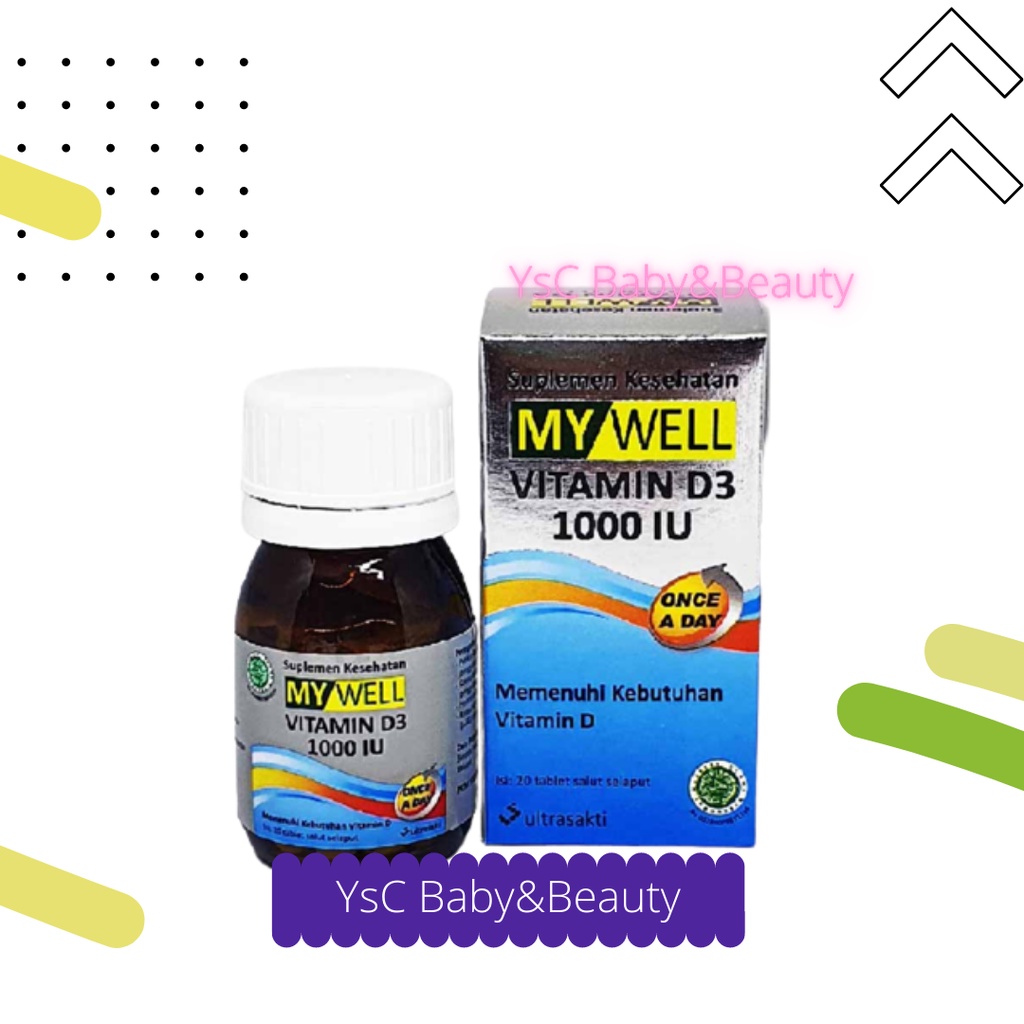 Jual My Well Vitamin D3 1000 IU 20 Tablet | Shopee Indonesia