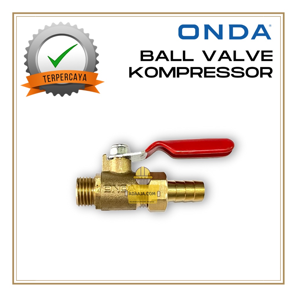 Jual Stop Kran Angin Ball Valve Kompresor 1/4" - Onda | Shopee Indonesia