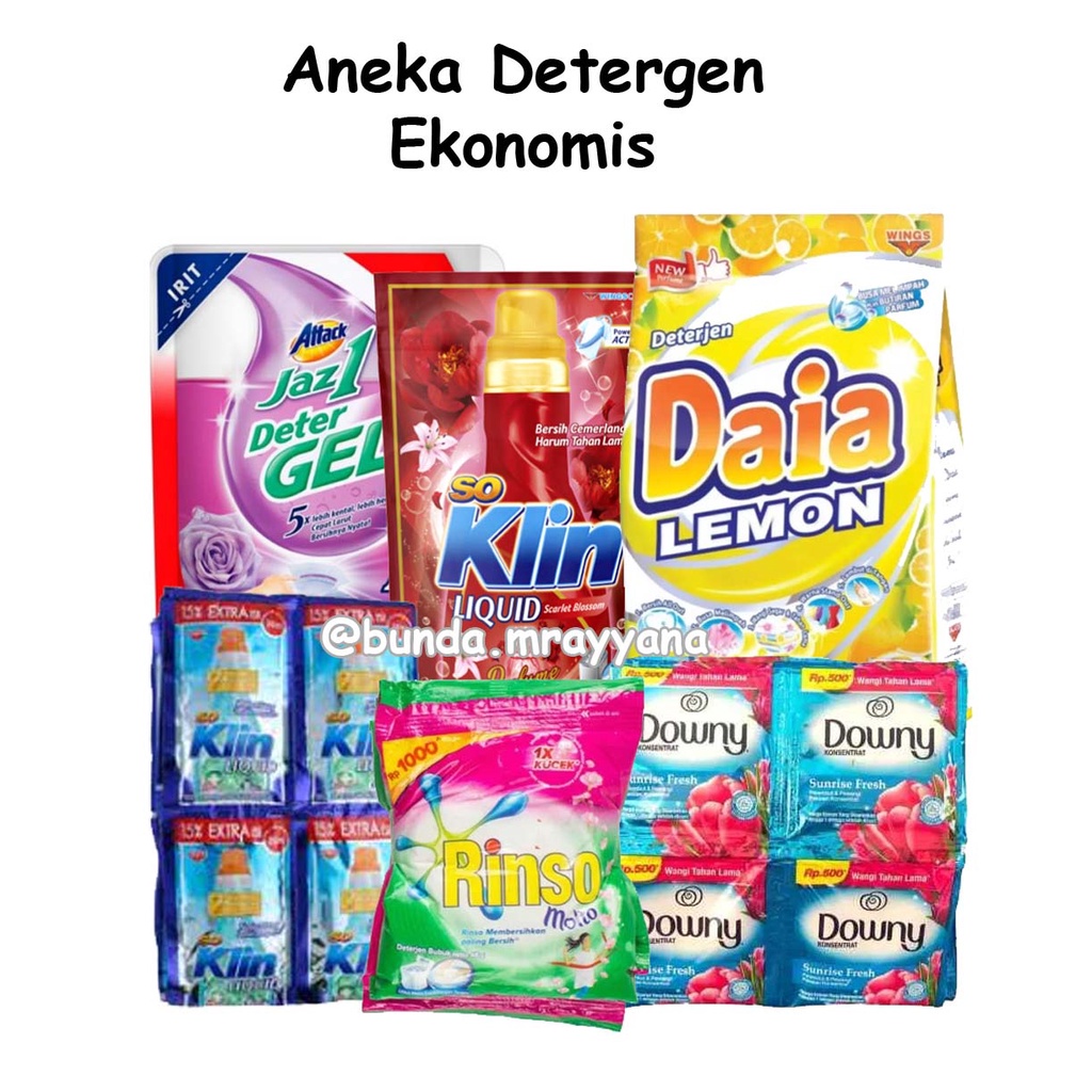 Jual [add-sabun] Aneka Detergen ukuran ekonomis (Daia 250gr, dan ...