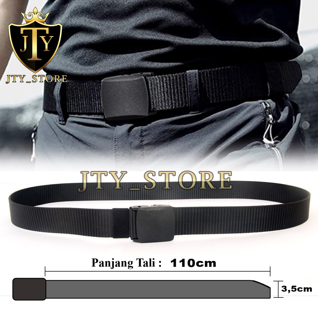 Jual [JTY] Ikat Pinggang Pria Canvas Kain Nylon Men Belt Nylon Canvas Anti Metal Detector ...