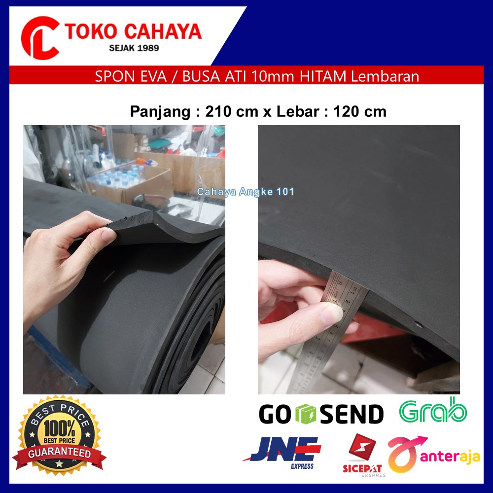Jual Spon Eva Sponge Busa Ati Spon Karet 10mm Hitam Putih 120 x 210 cm ...