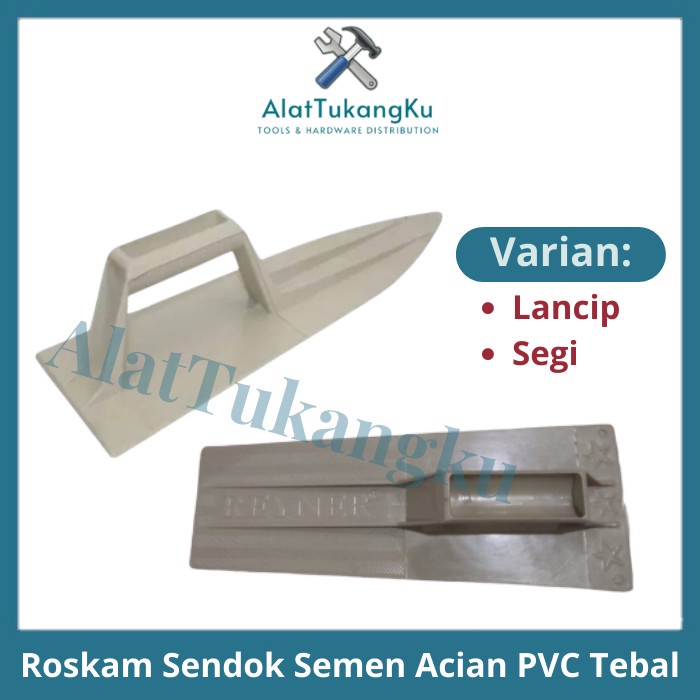 Jual Roskam Plastik Segi & Lancip Sendok Semen Acian PVC Plester Tembok ...