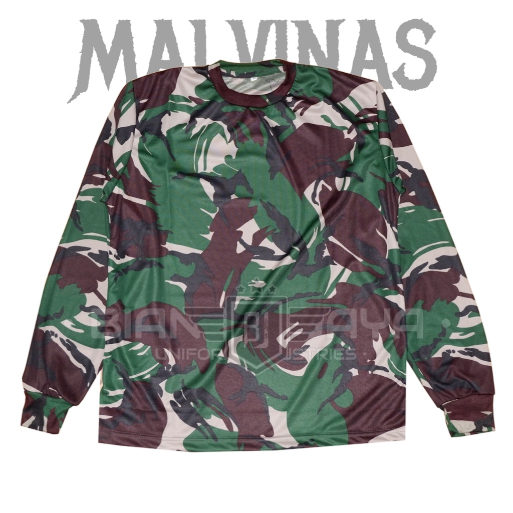 Jual Kaos Loreng Malvinas Baju Kaos loreng lengan Panjang TNI Malvinas bahan dryfit terbaru ...