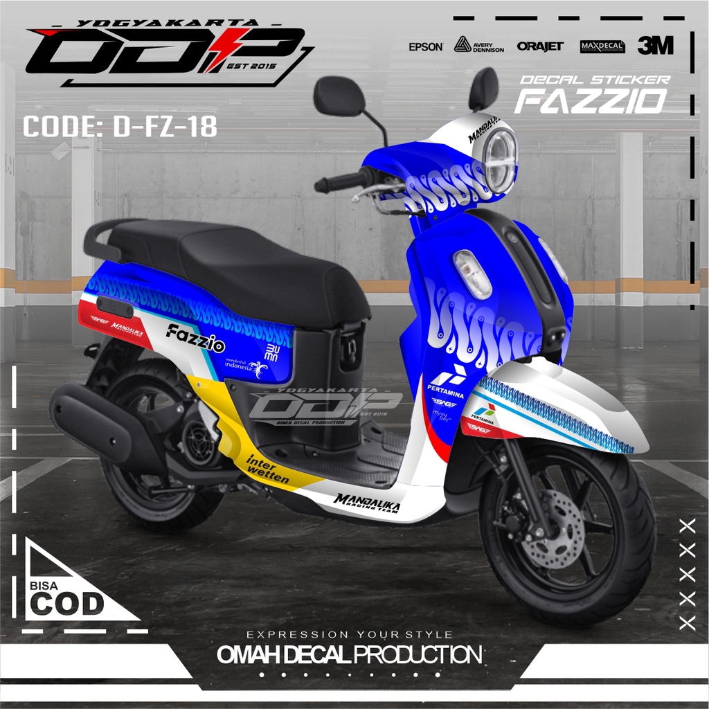 Jual DECAL STICKER YAMAHA FAZIO FULL BODY DECAL MOTOR MOTIF TERBARU ...