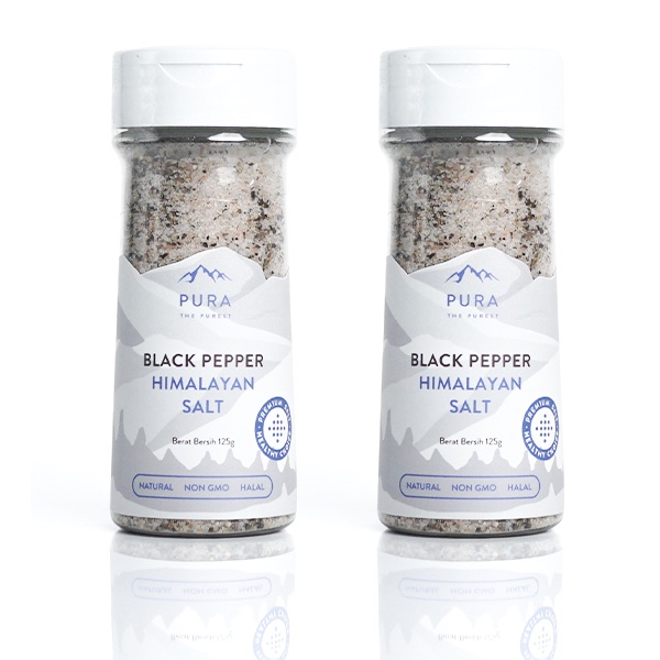 Jual Pura Himalayan Salt Garlic, Pepper (125gr) - Garam Himalaya ...