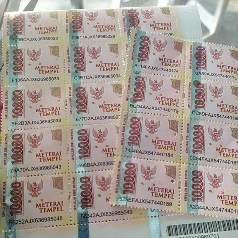 Jual Materai 10000 Asli Matrai Kantor Pos | Shopee Indonesia