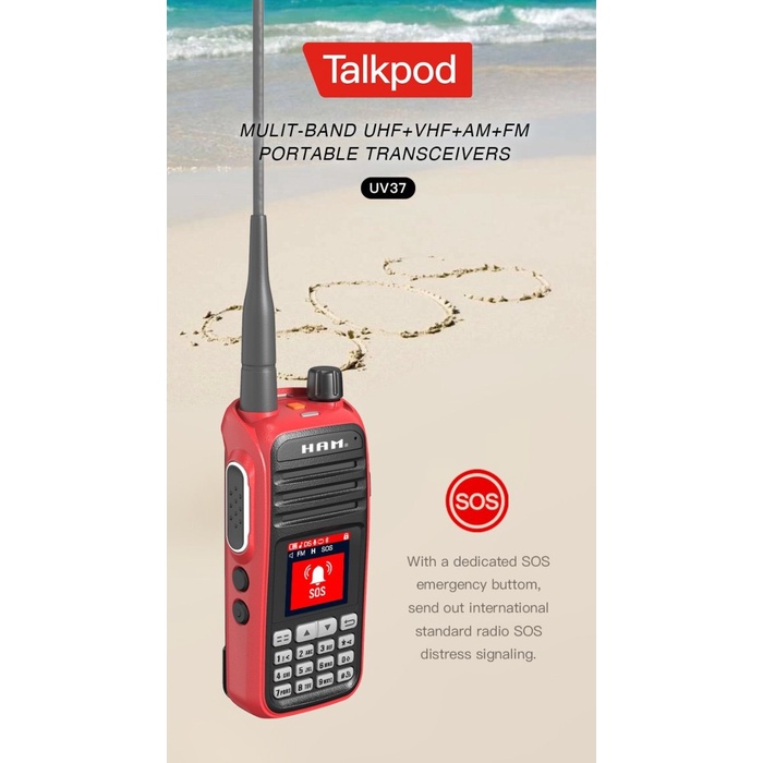 Jual Talkpod A36PLUS HT Multi Band UV37 Airband VHF UHF A36 A36P Radio ...