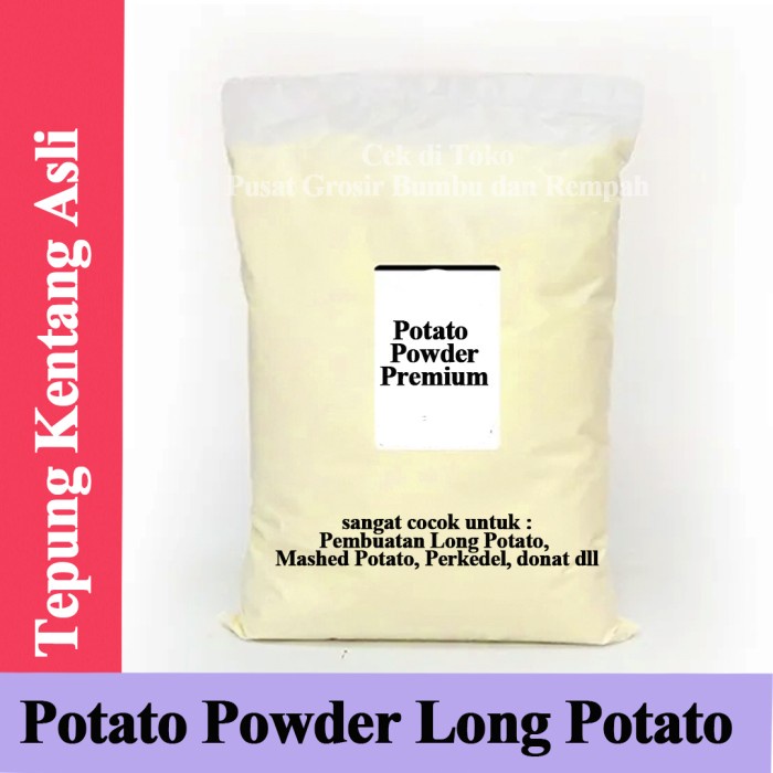 Jual Tepung Kentang Halus 25 kg / Mashed Long Potato / Potato Flakes 25 ...