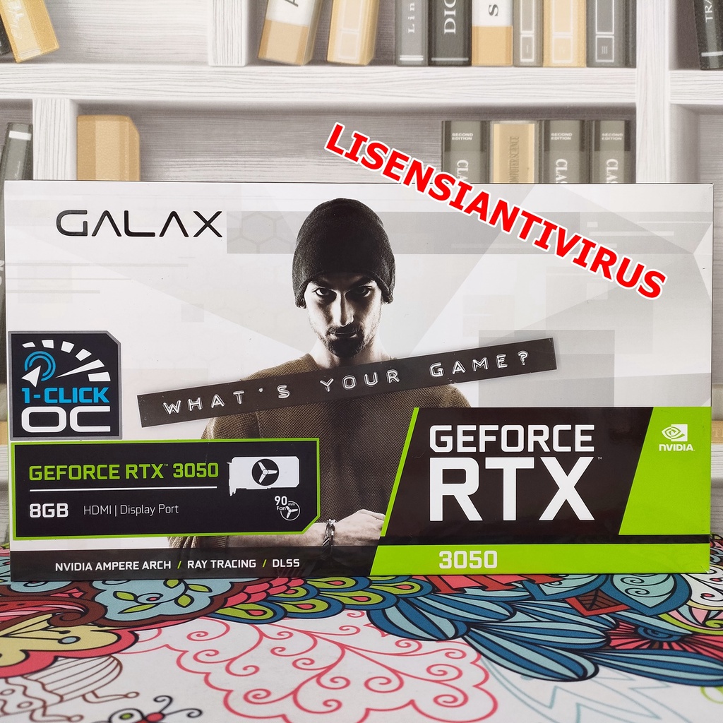 Jual VGA RTX3050 GALAX Geforce RTX 3050 8GB DDR6 (1-Click OC) V2 2022 ...