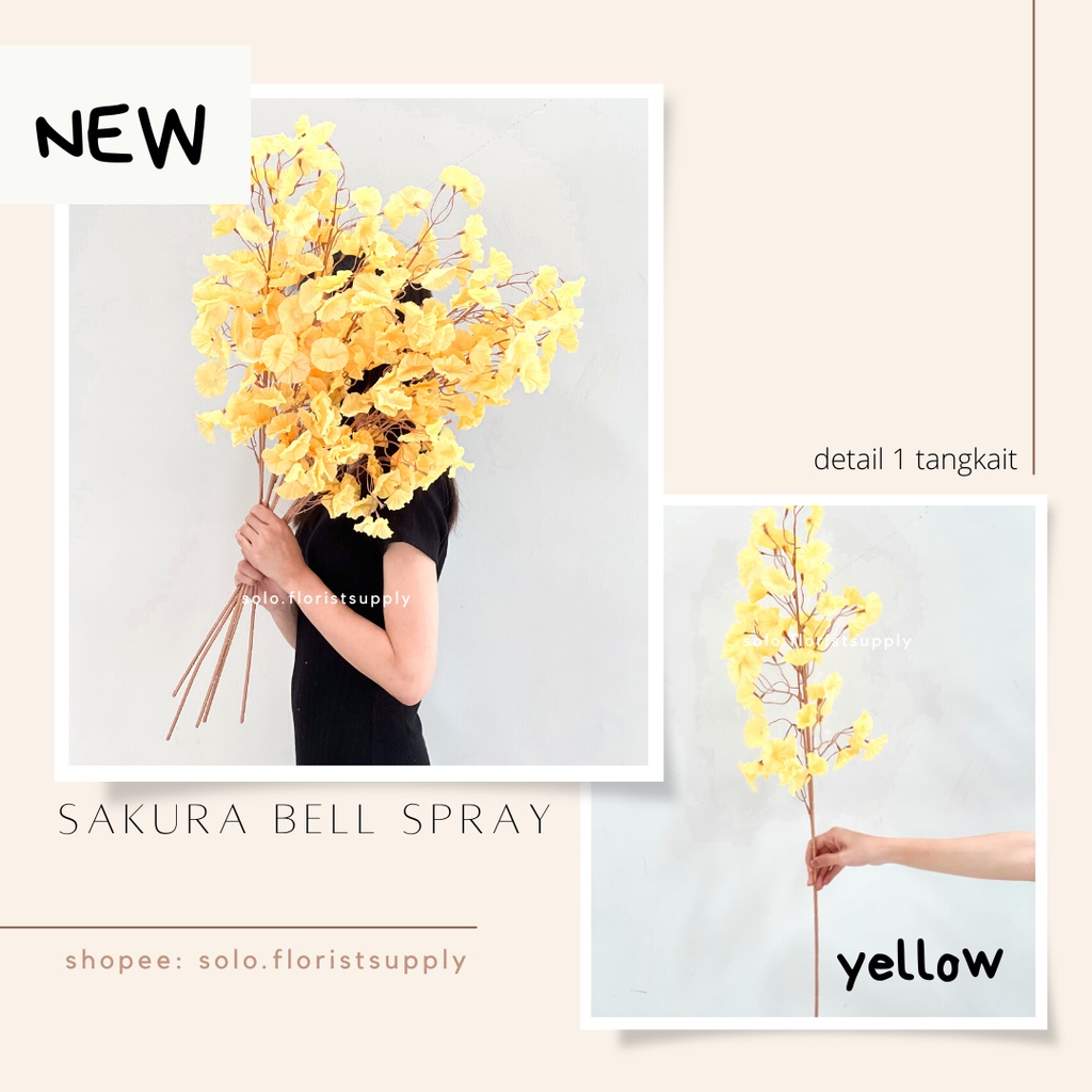 Jual SAKURA BELL SPRAY BUNGA LONCENG Premium Delphinium Artificial ...