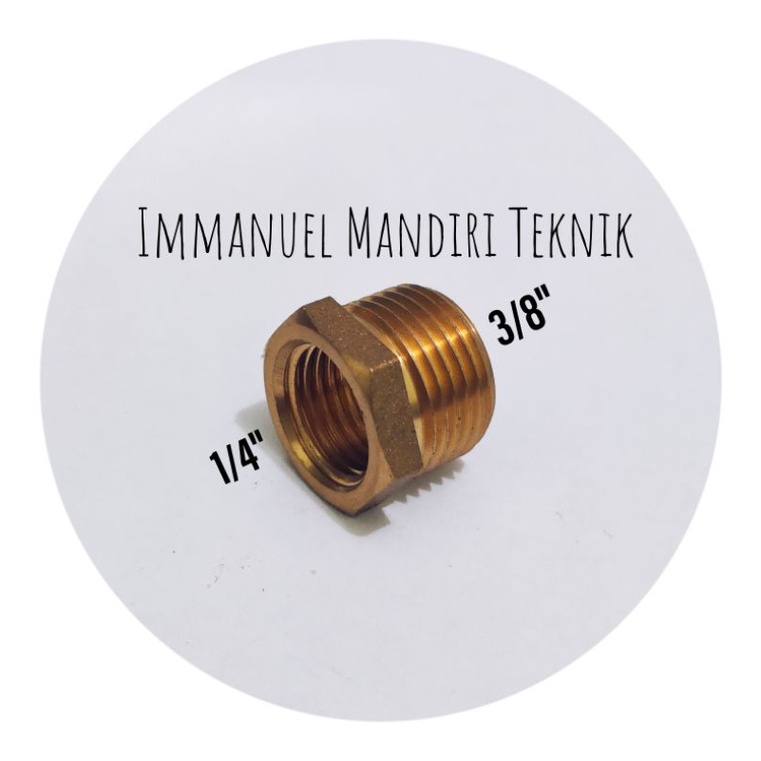 Jual Vlok Ring 3/8 x 1/4 full drat / Bushing kuningan 3/8 x 1/4 ...