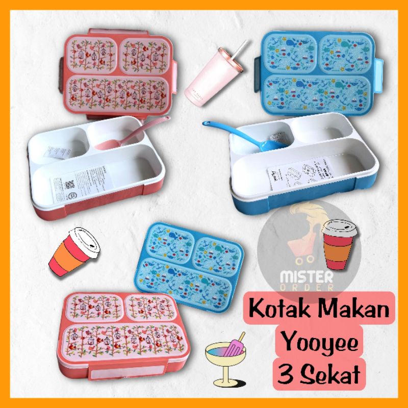 Jual [COD] TEMPAT MAKAN 3 SEKAT YOOYEE L642 - TEMPAT BEKAL NASI YOOYEE ...