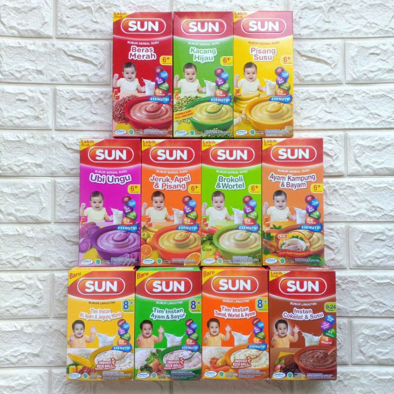 Jual Sun bubur 6+ 120g | 8+ 100g Tim (kemasan box) | Shopee Indonesia