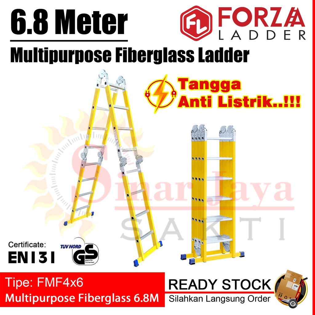 Jual Tangga Lipat Fiberglass Multipurpose 6.8 Meter Forza | Tangga ...