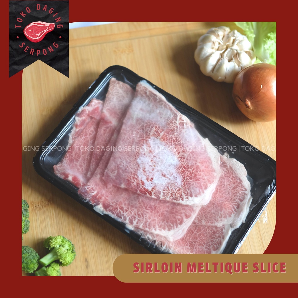 Jual Daging Sapi Sirloin/Striploin Wagyu Meltique Slice Beef 250 gr ...