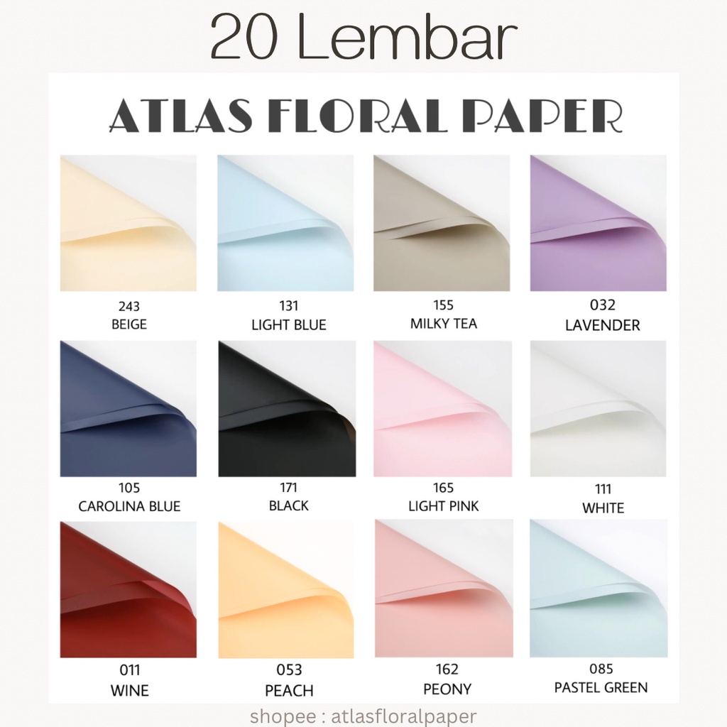 Jual [20 LEMBAR] Flower Wrapping Paper Polos Cellophane Waterproof ...