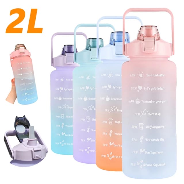 Jual BOTOL MINUM VIRAL / BOTOL GRADASI RAINBOW 2 LITER / BOTOL MINUM ...