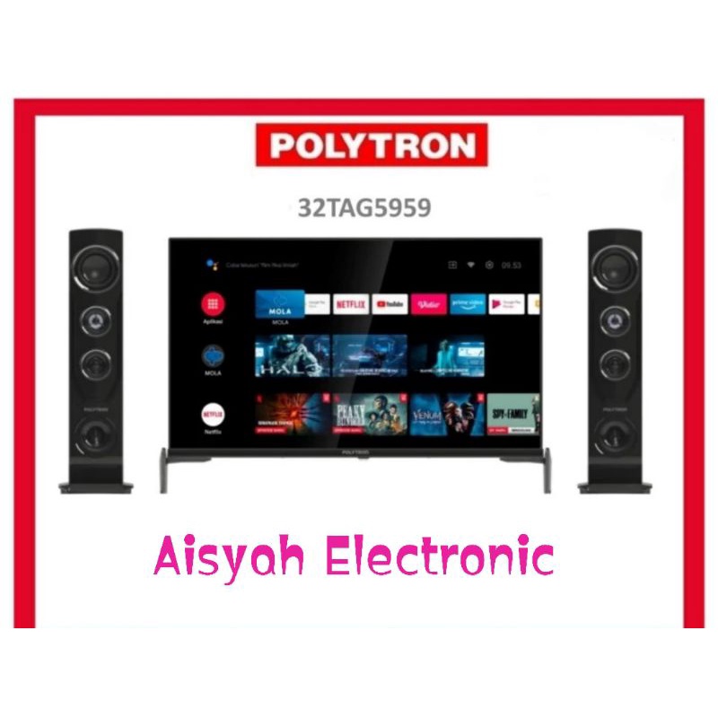 Jual ANDROID TV POLYTRON 32 INCH SOUND TOWER GARANSI 5 TAHUN (32TAG5959 ...