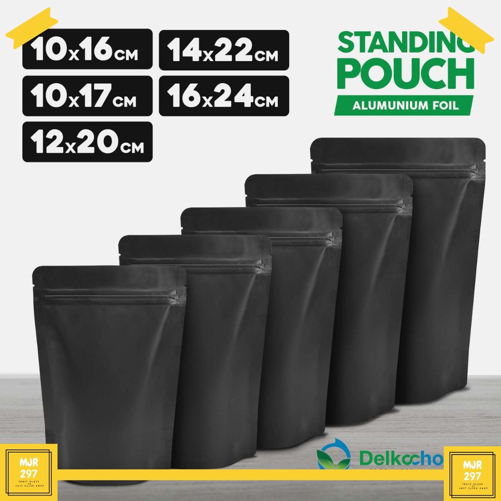 Jual STANDING POUCH PLASTIK KLIP KEMASAN MAKANAN NON WINDOW ZIPLOCK ...
