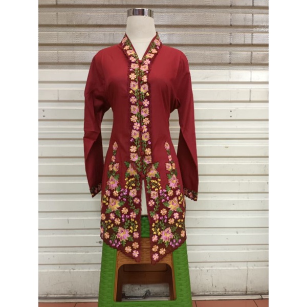 Jual Kebaya Encim Wanita / Kebaya Encim Tradisional Motif Bunga / Encim ...