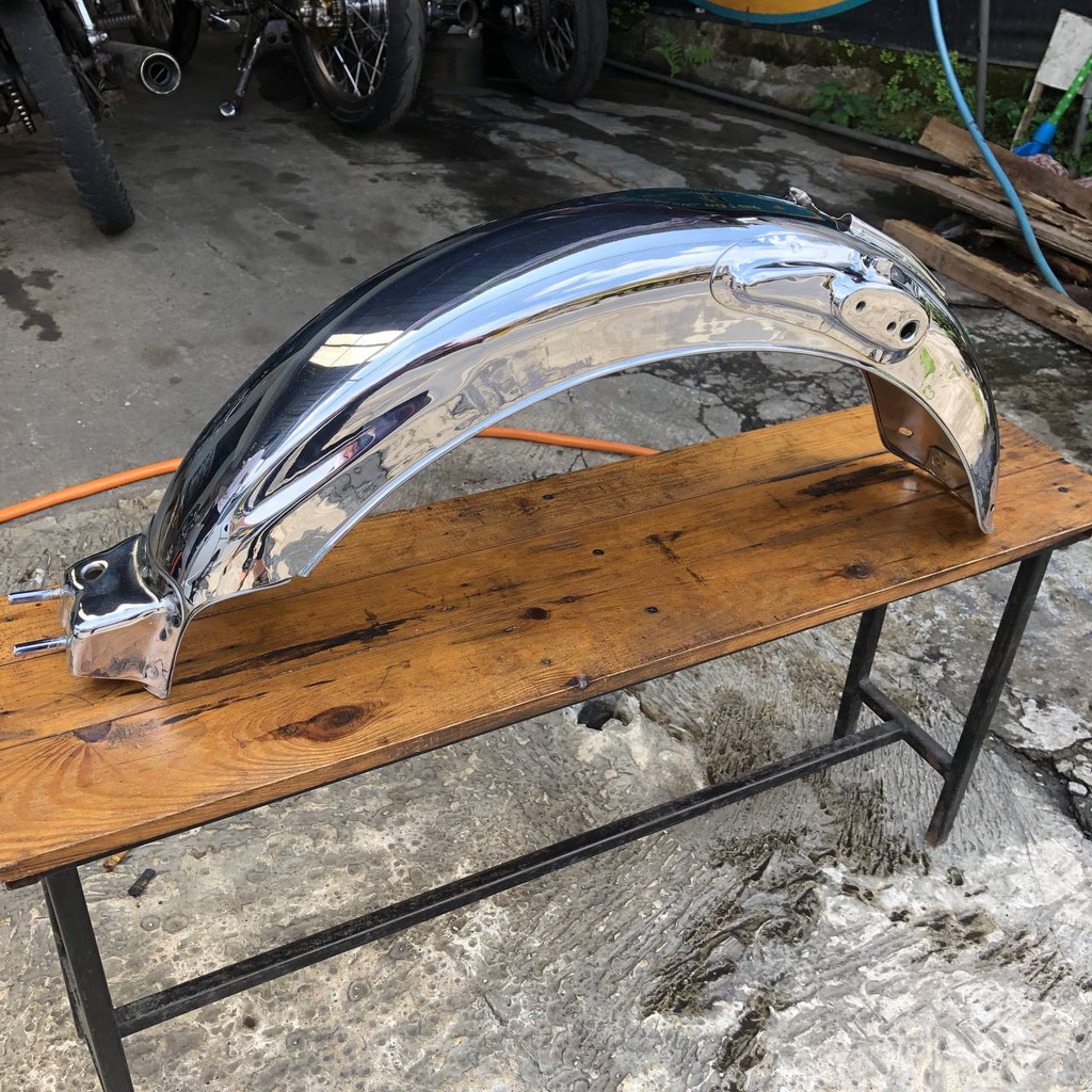 Jual Selebor Belakang CB Pres Nganjuk Chrome/Mentah Slebor CB125 125 ...