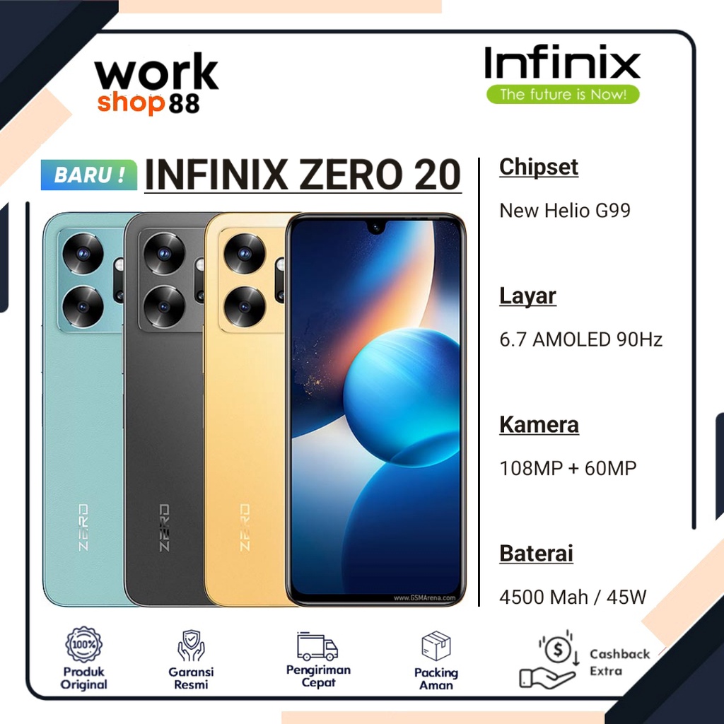 Jual Produk Baru - Hp Infinix Zero 20 [ 8GB + 5GB Extended Up To Ram ...