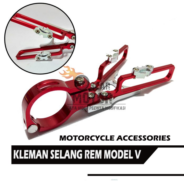 Jual KLEMAN V FULL CNC UNIVERSAL PENGAMAN TALI GAS DEPAN MOTOR VARIASI ...