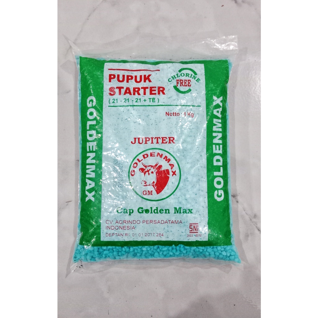 Jual Pupuk NPK Goldenmax 21-21-21+TE Jupiter Kemasan 1 Kg | Shopee ...