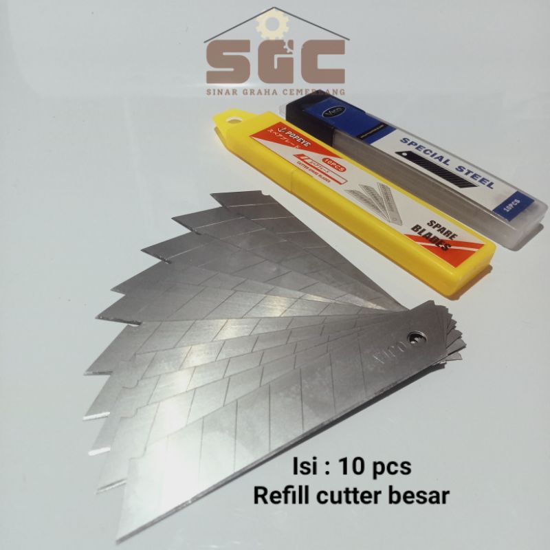 Jual Cutter isi ulang cutter besar isi 10 pcs | Shopee Indonesia