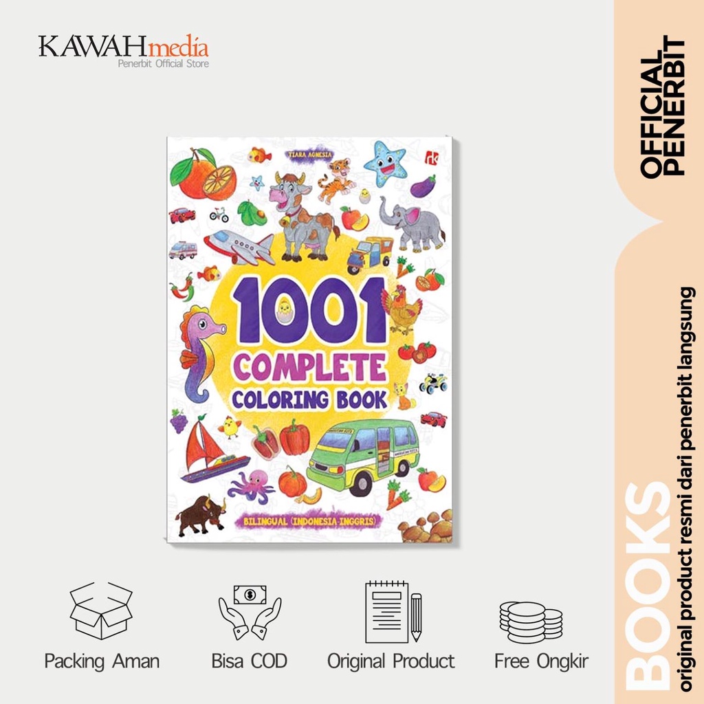 Jual Buku Anak - 1001 Complete Coloring Book - Tiara Agnesia - Ruang Kata | Shopee Indonesia